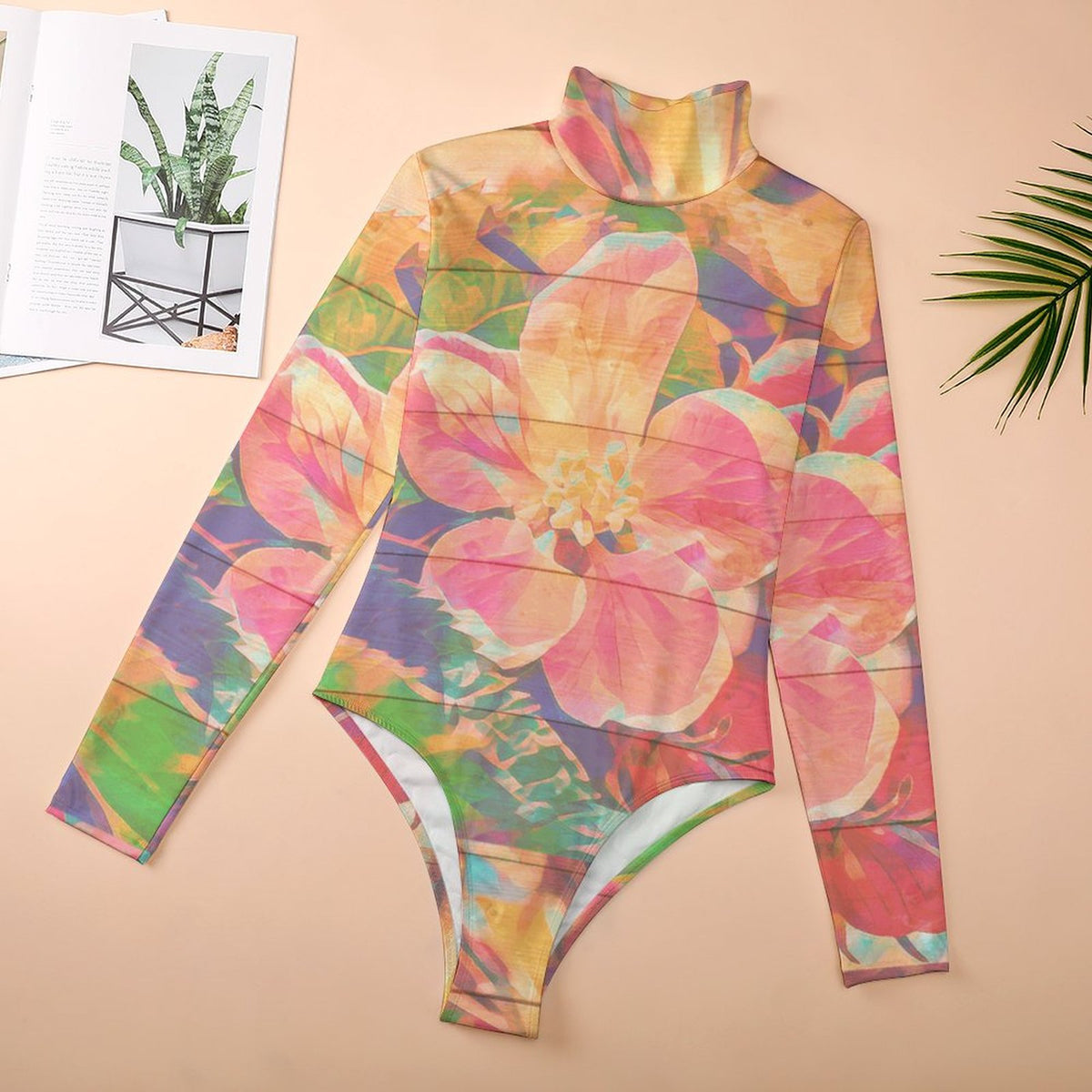 Langarm Body Damen mit Stehkragen | Personalisiert & High-Stretch ...