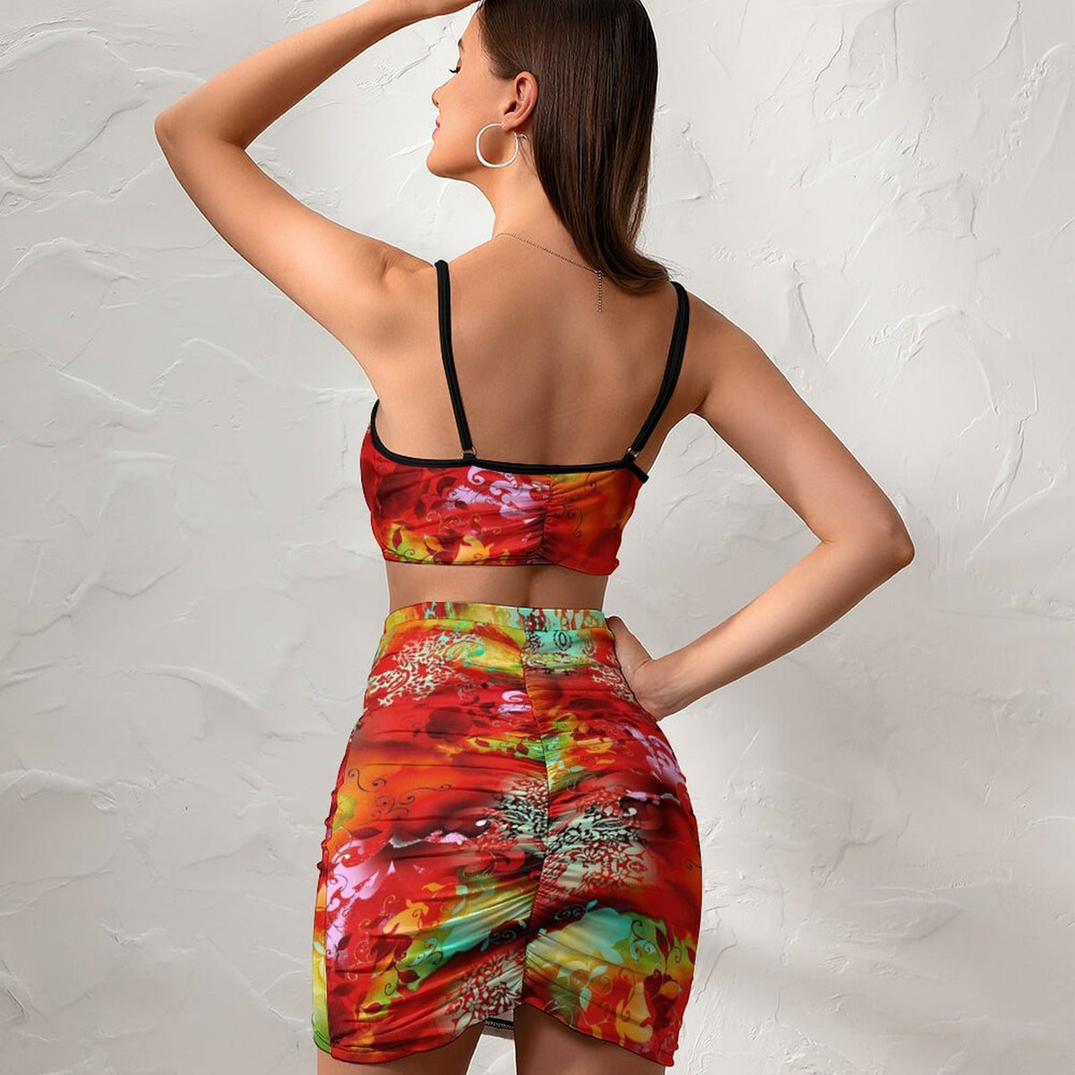 Multi-Image-Design Casual Sommerrock 2-tlg mit Crop Top & Rock NZ018 ...