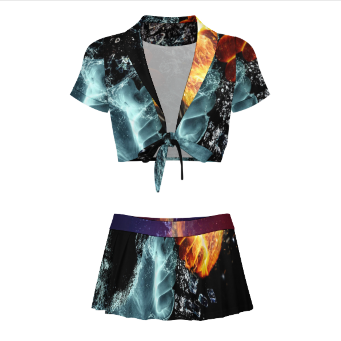 Multi-Image-Design Frauen Cheerleader Kostüm Uniform Bauchfrei ...