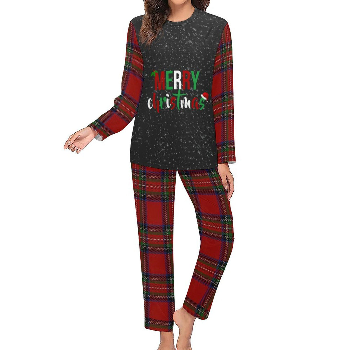 Multi-Image-Druck Pajamas lang zweiteiliger Schlafanzug Damen / Frau ...